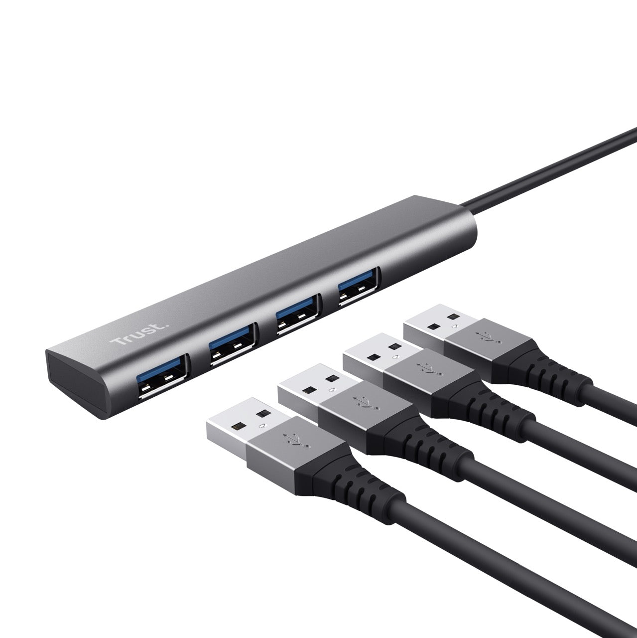 Trust Halyx 4-port USB-C Hub – Ekstra tilkobling og hastighet